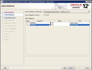 Upgrade database from 11g to 12c using DBUA DBACLASS
