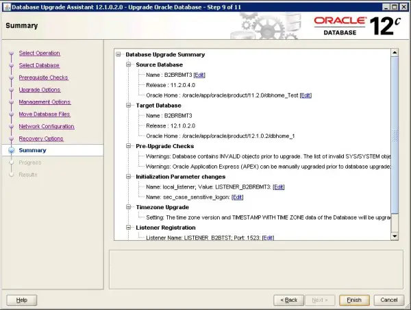 Upgrade Database From 11g To 12c Using Dbua Dbaclass