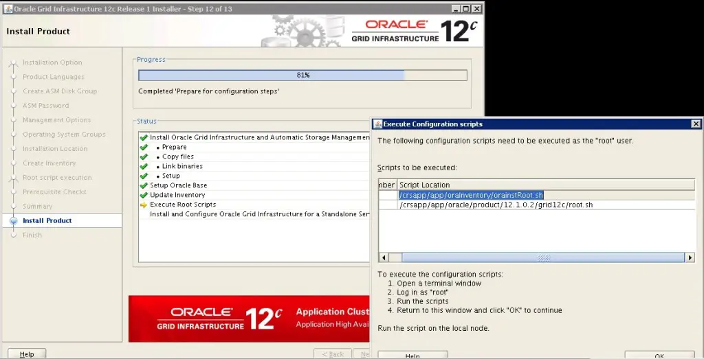 Install grid Infrastructure 12c on standalone server DBACLASS