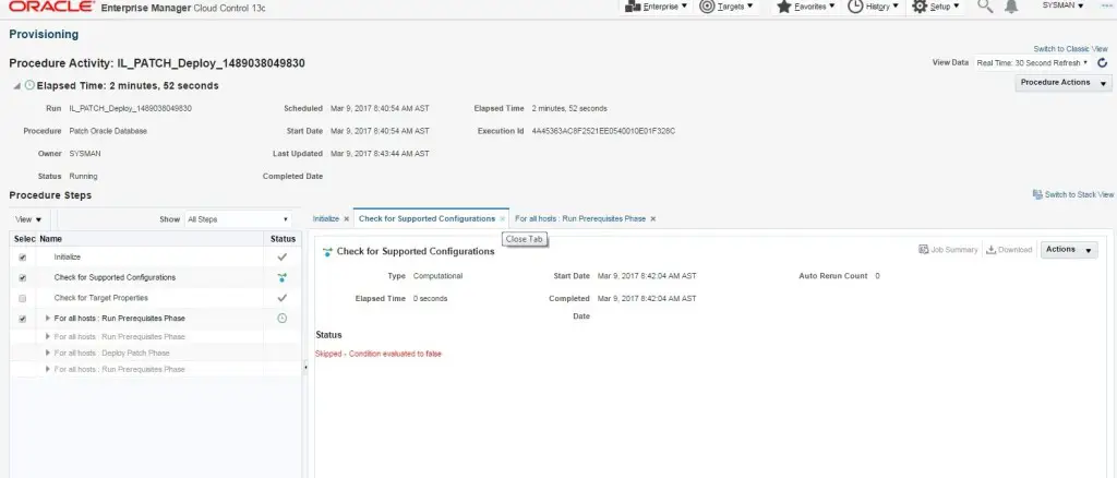 Apply database patch from OEM cloud control DBACLASS