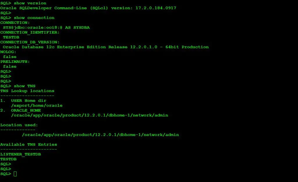 SQLCL command line utility oracle DBACLASS
