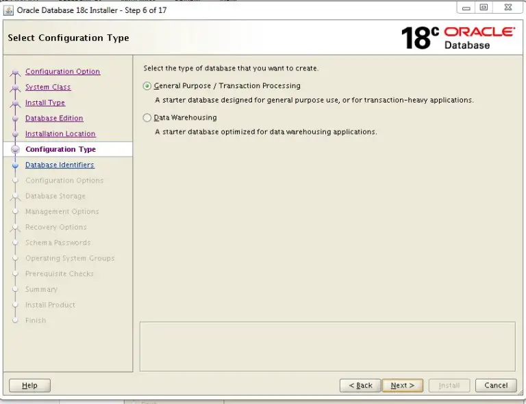 SETUP ORACLE 18C DATABASE - STEP BY STEP DBACLASS