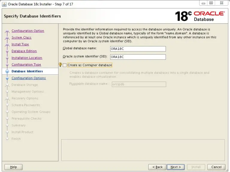 SETUP ORACLE 18C DATABASE - STEP BY STEP DBACLASS